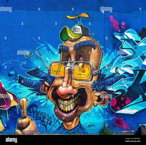 Colorful Graffiti On The Wall Of The Women Prison In Berlin Moabit
