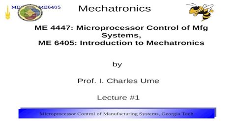Ppt Lecture 1 Introduction To Mechatronics Dokumentips