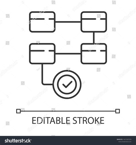 Activity Diagram Linear Icon Workflow Actions เวกเตอร์สต็อก ปลอดค่า