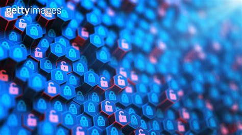 Digital Lock Background Encryption Your Data Hacker Attack And Data Breach Big Data With