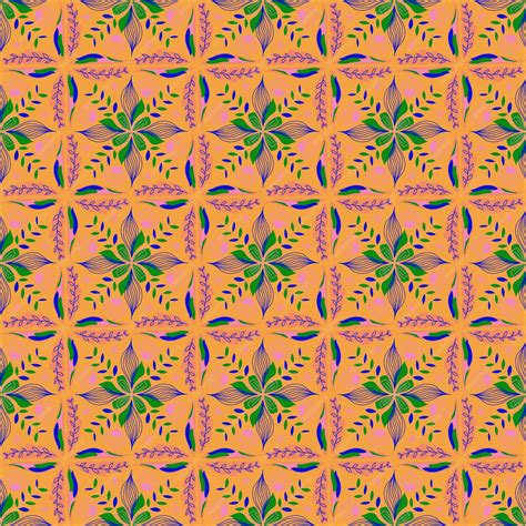 Premium Vector Leaves Seamless Pattern Background Garden Nature Plant Art Traditional Ornament