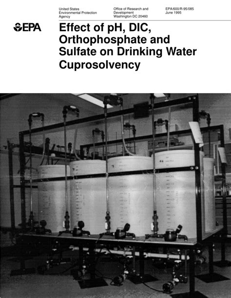 Pdf Effect Of Ph Dic Orthophosphate And Sulfate On Drinking Water Cuprosolvency
