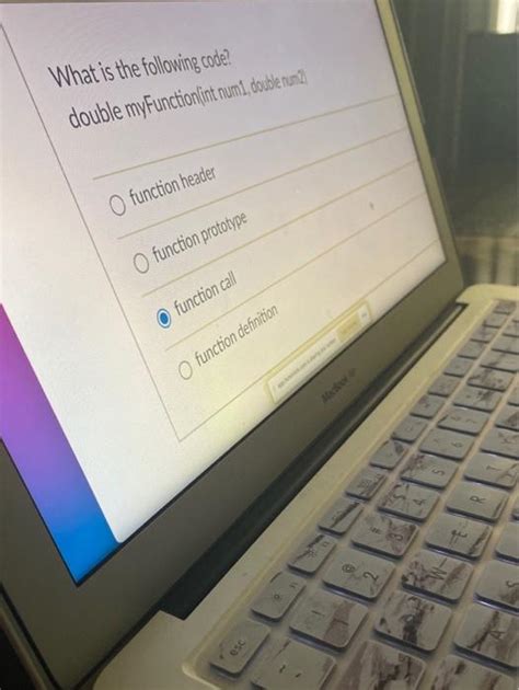 Solved What Is The Following Code Double Myfunctionint