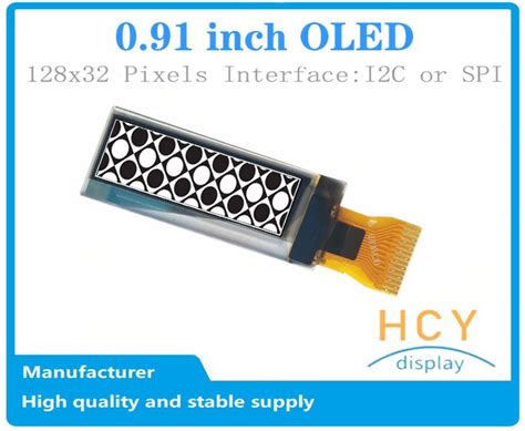 Smart 091 Inch 128x32 Resolution I2c Interface White Color Welding