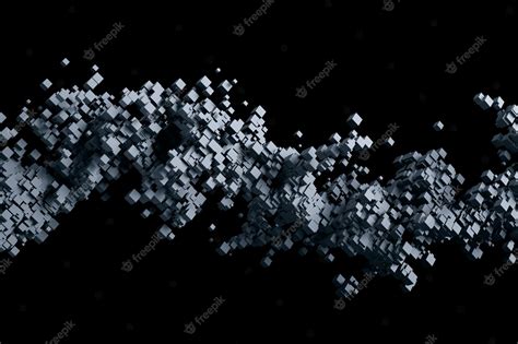 Premium Photo Abstract 3d Rendering Of Flying Cubes