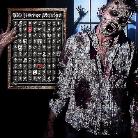 100 Películas De Terror Rasca El Póster De Halloween Que Debes Ver Desafíos De Películas Regalos