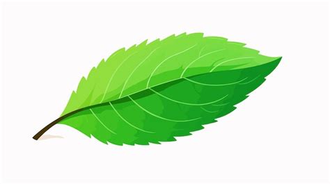 Natural Ecology Leaf Vector Isolated On White Background Premium AI Generated Vector