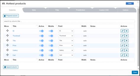 WOOT WooCommerce Active Product Tables Centerklik
