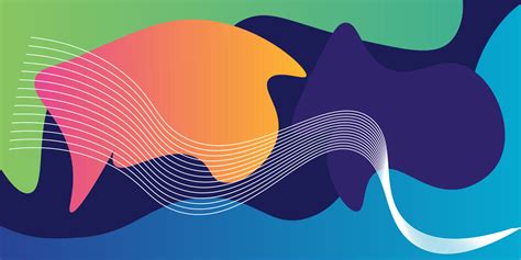 Vector Colorful Abstract Fluid Geometric Gradient Background Wave