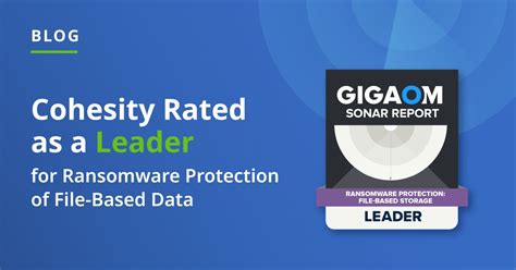 Cohesity Rated A Leader For Ransomware Protection Of File Based Data Harish Kumar Upadhya K