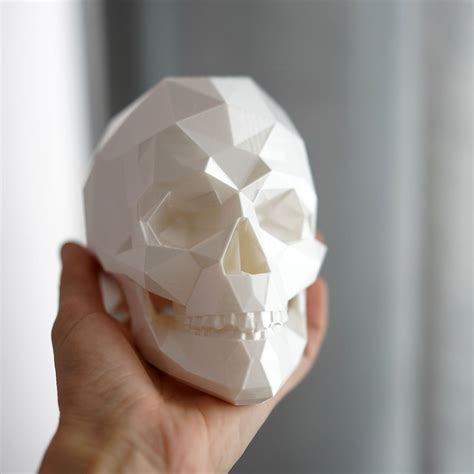 Geometric Skull Etsy
