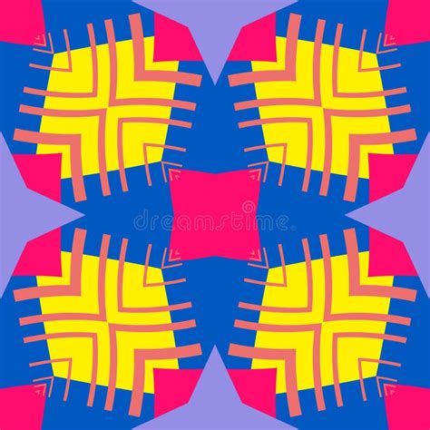 Simple Trendy Symmetrical Geometric Pattern Great For Fashion Design And House Interior Design