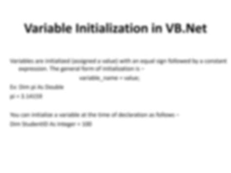 Solution Variables And Functions In Vb Net Studypool