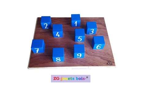 Corsi Blocks Corsi Block Tapping Test Wooden Material Tap Block Test 9 Blue Cubes And Sequence