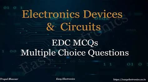 Electronic Devices And Circuits MCQs For ESE Easy Electronics
