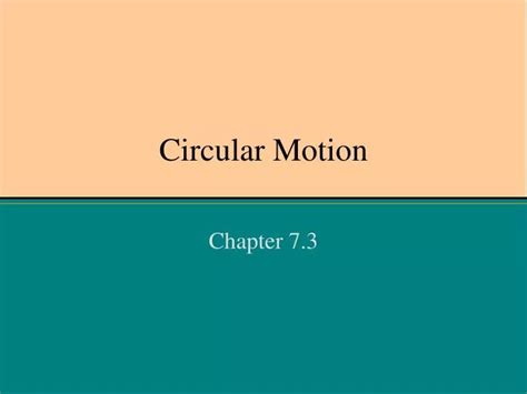 PPT Circular Motion PowerPoint Presentation Free Download ID