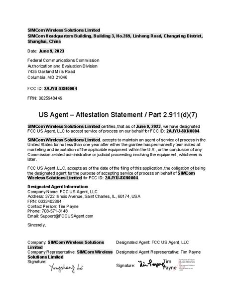 SIMCom Wireless Solutions Limited Device Database