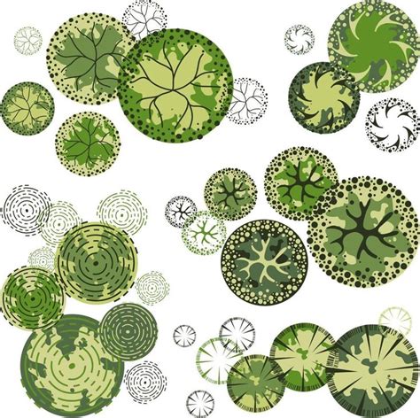 Various Trees For Architectural Floor Plans Top View