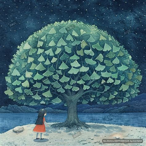 Ai创作图插画大树 大树下读书的小女孩 大树下的大人 榕树下的女童 大树插画 大树下的女孩 大树白云少女 梦幻儿童插画超治愈 大树下的孩童 治愈系儿童插画 治愈系原创插画 椴树插画 梦幻儿插