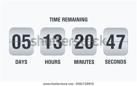 Flip Countdown Clock Counter Timer Vector Stock Vector Royalty Free Shutterstock