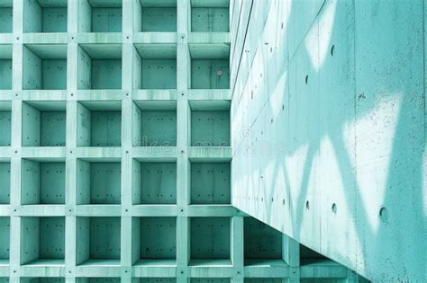 Minimalist Grid Patterns In Light Blue And Green Representing