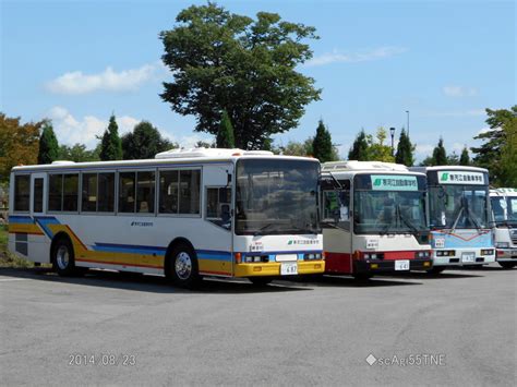 2014年 寒河江自動車学校の 元 日本交通バス山形県のバス06 山形県くるりワンマン写真館くる梨でくるり