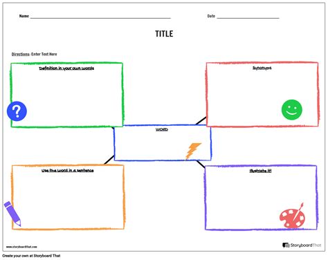 Vocabulary Spider Map Storyboard Par Sl Examples