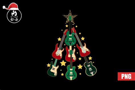 Guitar Christmas Tree Guitar Lover Graphic By Campfire Stories