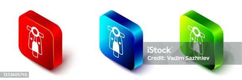 흰색 배경에 격리 된 등색 스쿠터 아이콘 빨간색 파란색 및 녹색 사각형 버튼 벡터 3차원 형태에 대한 스톡 벡터 아트 및 기타 이미지 3차원 형태 고풍스런 교통수단