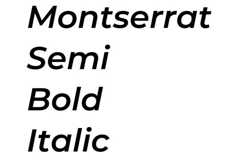 Montserrat Semi Bold Italic Font Free Font Download