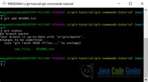 Git Commands Tutorial Java Code Geeks