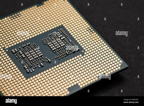Cpu Gold Pins Microchip Processor Computer Component Technology Macro Photography Central