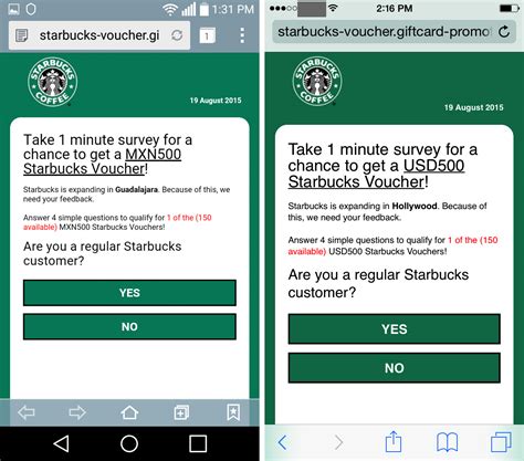 Mensaje Phishing En Whatsapp Ofrece S500 Para Starbucks A Cambio De