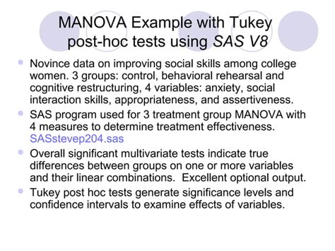 Overview Of Multivariate Statistical Methods Ppt