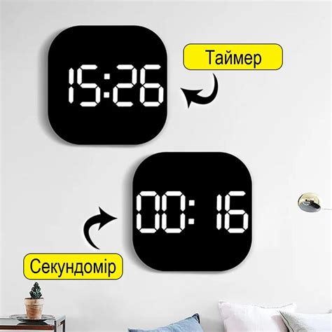 ᐉ Годинник настінний електронний Mids з термометром і календарем таймер секундомір Ns 633g