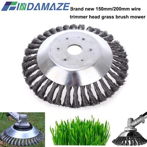 150 스틸 와이어 잔디 트리머 헤드 정원 라운드 에지 잡초 트리머 잡초 제거 브러시 잡초 깎는 기계 정원 도구 200mm 신제품전동잔디트리머 Aliexpress