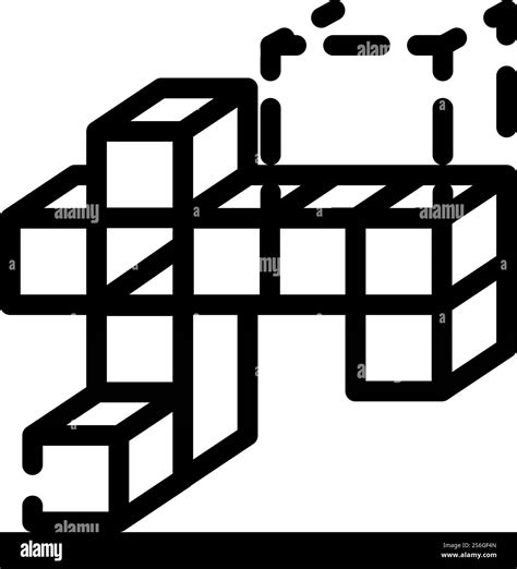 3d Tasks Line Icon Vector 3d Tasks Sign Isolated Contour Symbol Black Illustration 3d Tasks