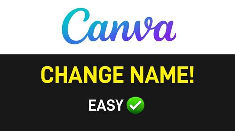 How To Change Name In Canva EASY YouTube