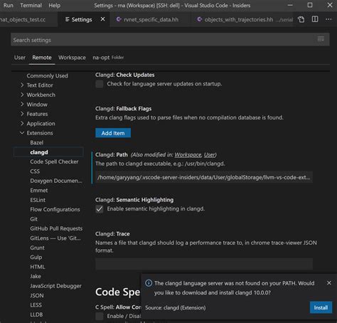 Clangd Extension Stopps Working On A Remote Developement Setup Issue