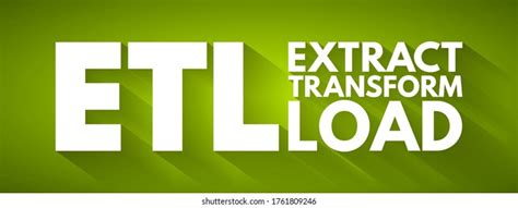 Etl Extract Transform Load Threephase Process Stock Vector Royalty