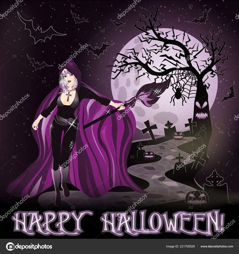 Sexy Halloween Witch Wallpaper