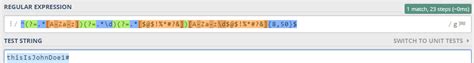 Regex Regular Expression Does Not Accept Character In Password