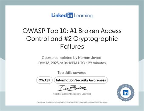 Noman Javed On Linkedin Certificate Of Completion