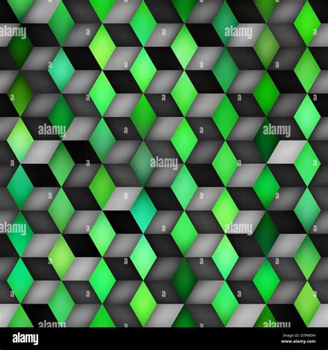 Vector Seamless Multicolor Gradient Cube Shape Rhombus Grid Geometric Pattern Stock Vector Image