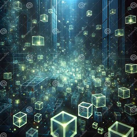Digital Matrix Exploring The Depths Of Data Architecture Stock Image