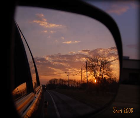 배경 화면 일몰 반사 차 거울 행진 인디애나 사이드 뷰 미러 2008 년 Fpc 블루 베리 공상가 백금