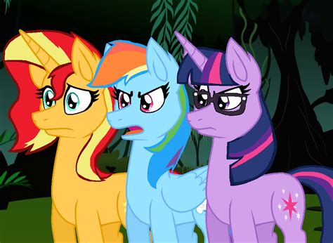 Sunset Shimmer Rainbow Dash And Sci Twi By Alexeigribanov On Deviantart