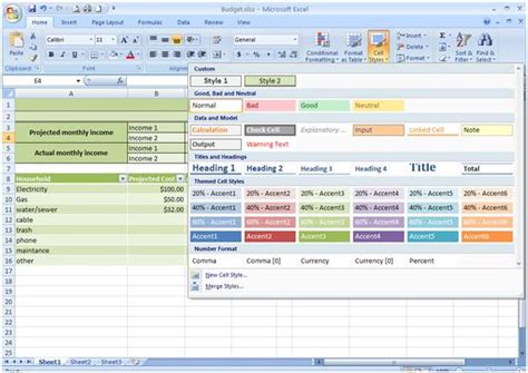 Excel 2007 Styles Online Free Computer Tutorials