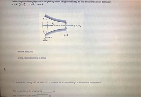 Solved Flow Through The Converging Nozzle In The Given
