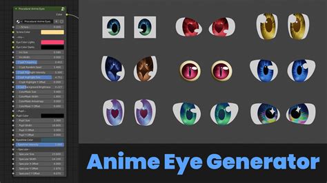 Portfolio Ben Ayers Stylized Anime Eye Generator For Blender